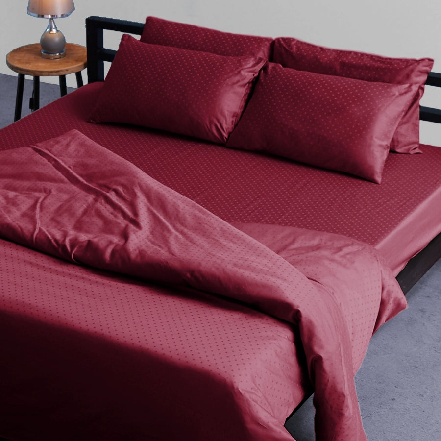 Bedding Set - Swiss Dot - 500TC Complete Set – Blue Dahlia