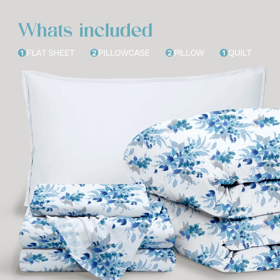 Bedding Bundle - Vibrant Snapdragon – Blue Dahlia